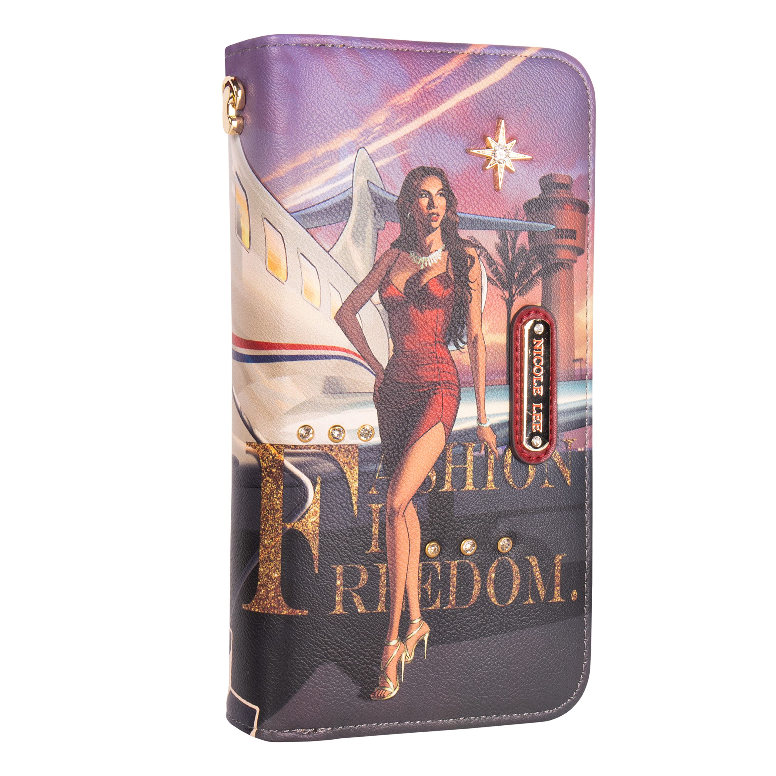 Nicole Lee SIGNATURE BIFOLD WALLET WRISTLET-TRAVEL IN FASHION