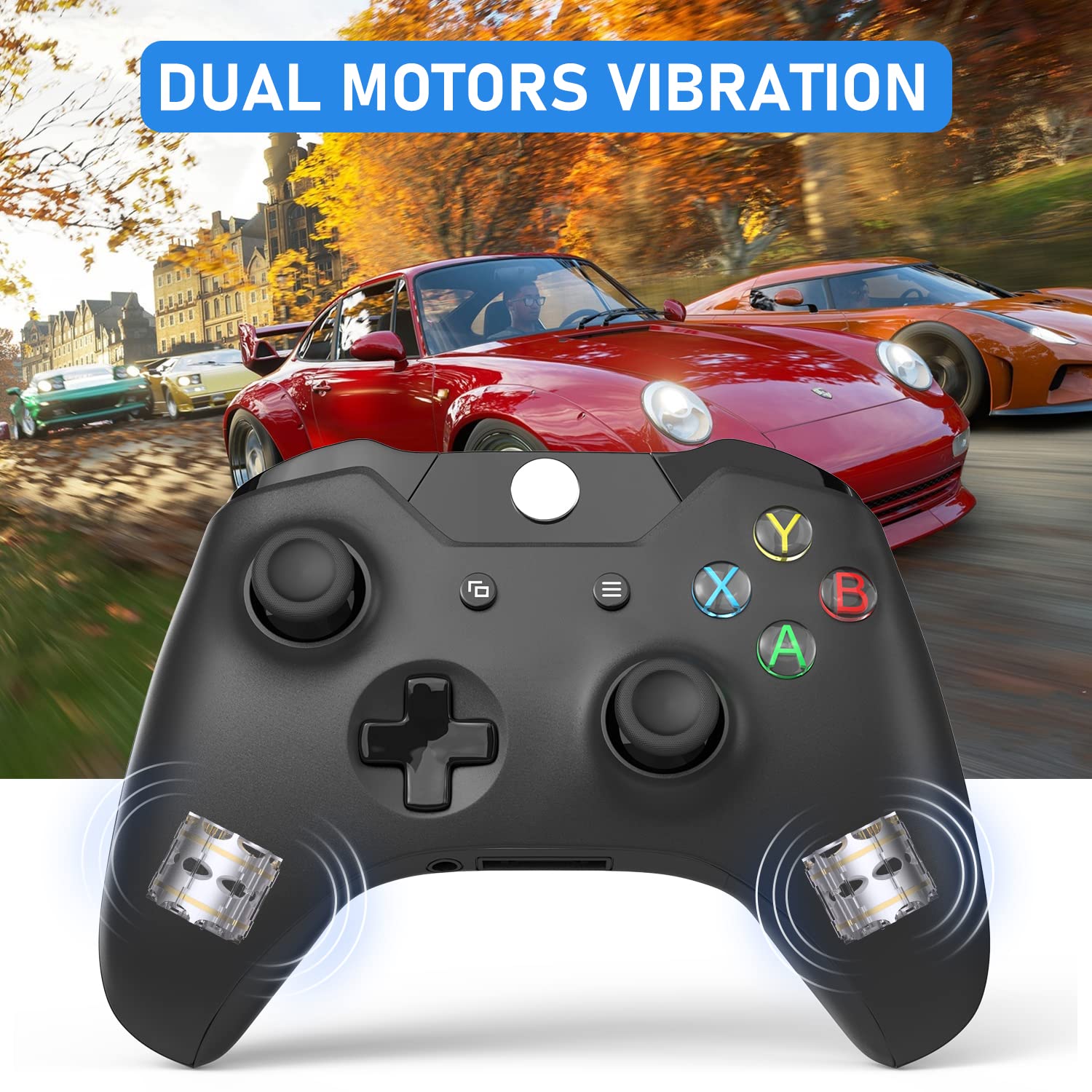 Wireless PC Controller Compatible With Xbox Series X/S/Xbox One/Xbox One S/One X, with Headphone Jack(BLACK)
