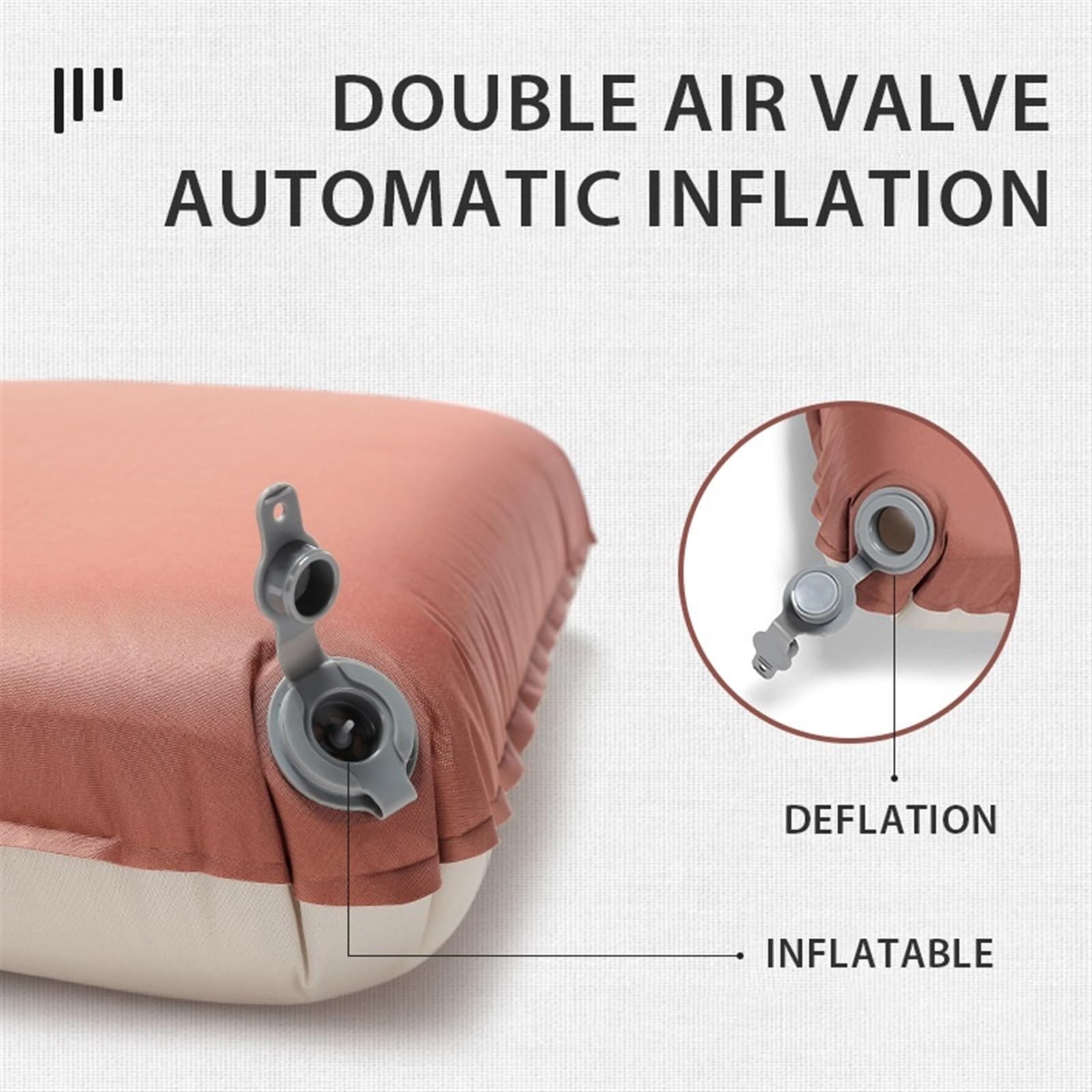 OGRAFF Pillow Comfortable Silent Sponge Sleeping Travel Pillow Outdoor Camping Portable Easy Storage Inflatable Neck Pillow Back Cushion