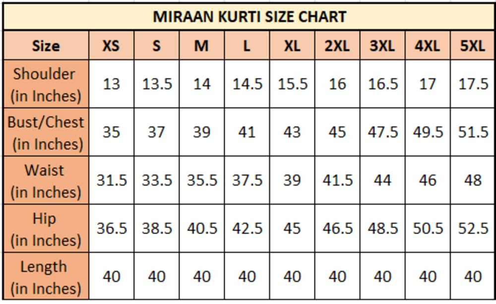 Miraan Women's Cotton Printed Readymade Kurti Large Grey