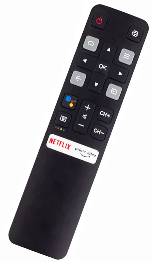 Remote RC802V FNR2 Fit for TCL Android 4K Smart TV 40S334 50S434 55S434 75S434 40S330 70S430 32S334 55S435 50S435 43S434 32S6500A 65P8S 65P8 49S6800FS 32S6500S 32A325 [NO Voice Function]