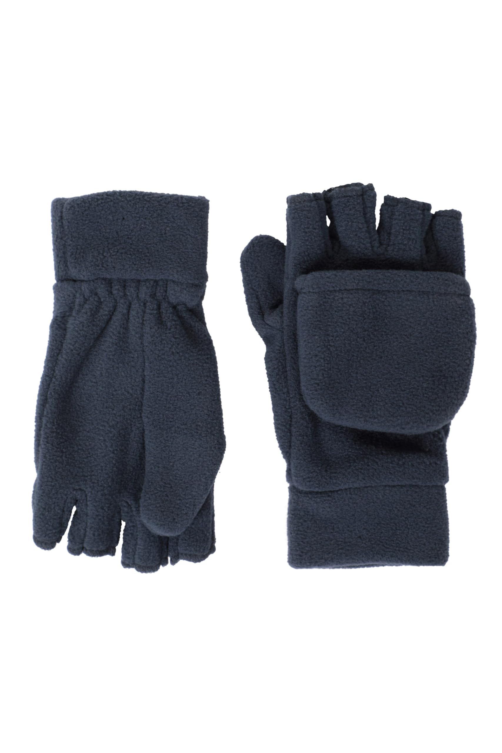Mountain Warehouse Fingerless Fleece Kids Mitten - Warm, Boys & Girls Navy Small/Medium