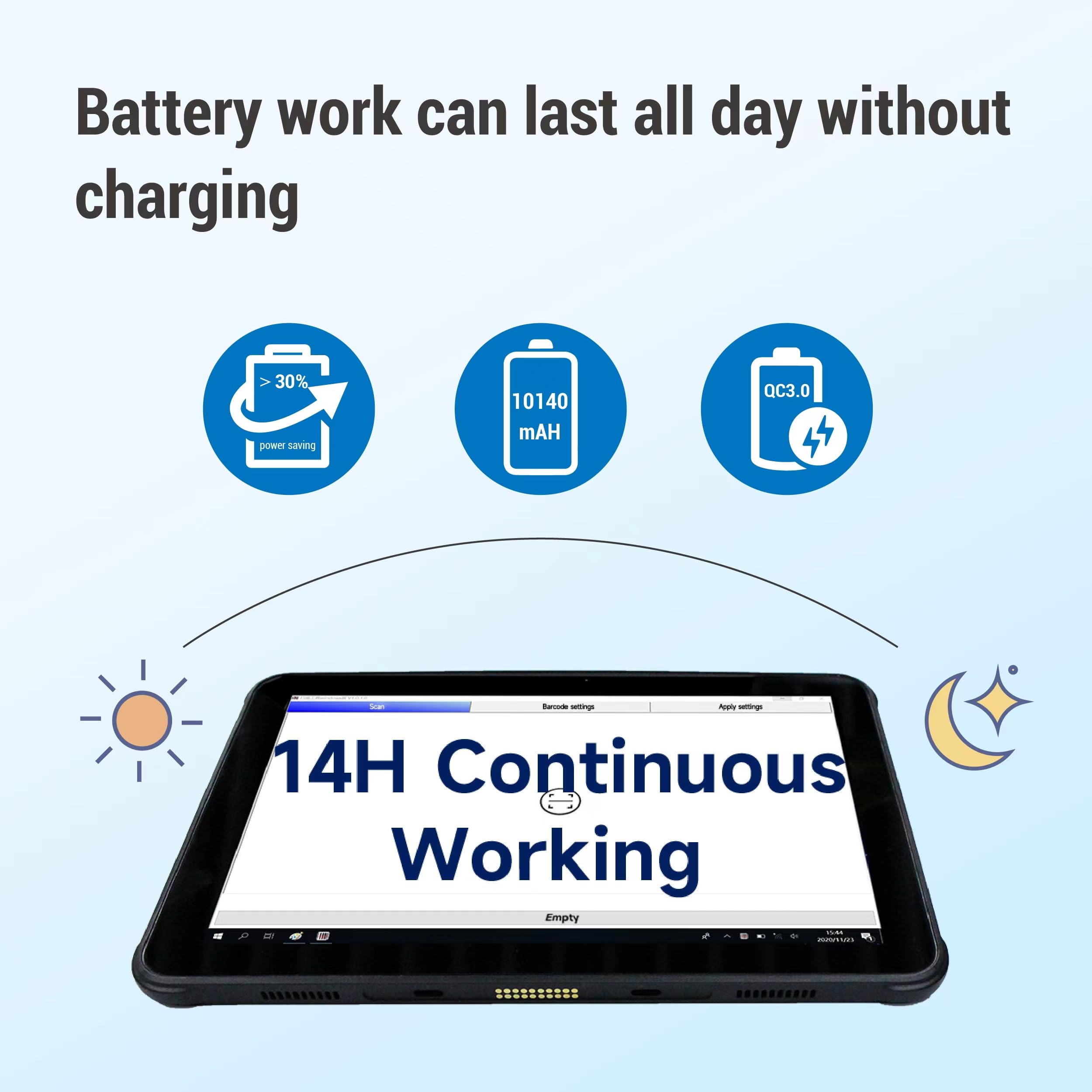 Seuic AUTOID Pad Air Industrial Rugged Slim Tablet 10.1-inch FHD+ Display [4+64/Android 9],Lightdesign,Powerful Speedy Scanning for Enterprise Mobile Field Work