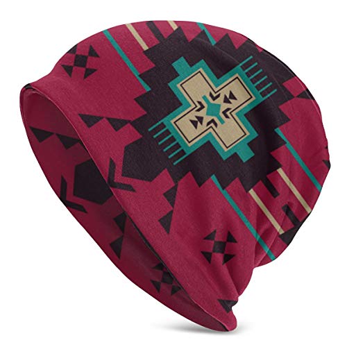 Native Southwest American Indian Aztec Navajo Knit Beanie Hat Cap Winter Caps Hats Cuffed Plain Skull Cap for Men Women