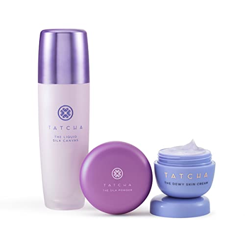Tatcha Skin Protecting + Makeup Perfecting Trio: Liquid Silk Canvas, Dewy Skin Cream & The Silk Powder