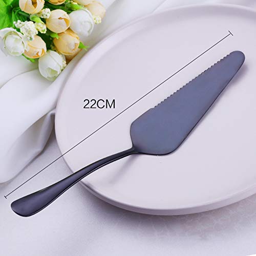 Stainless Steel Pie Cake Server with Mirror Finished 6pcs (black)