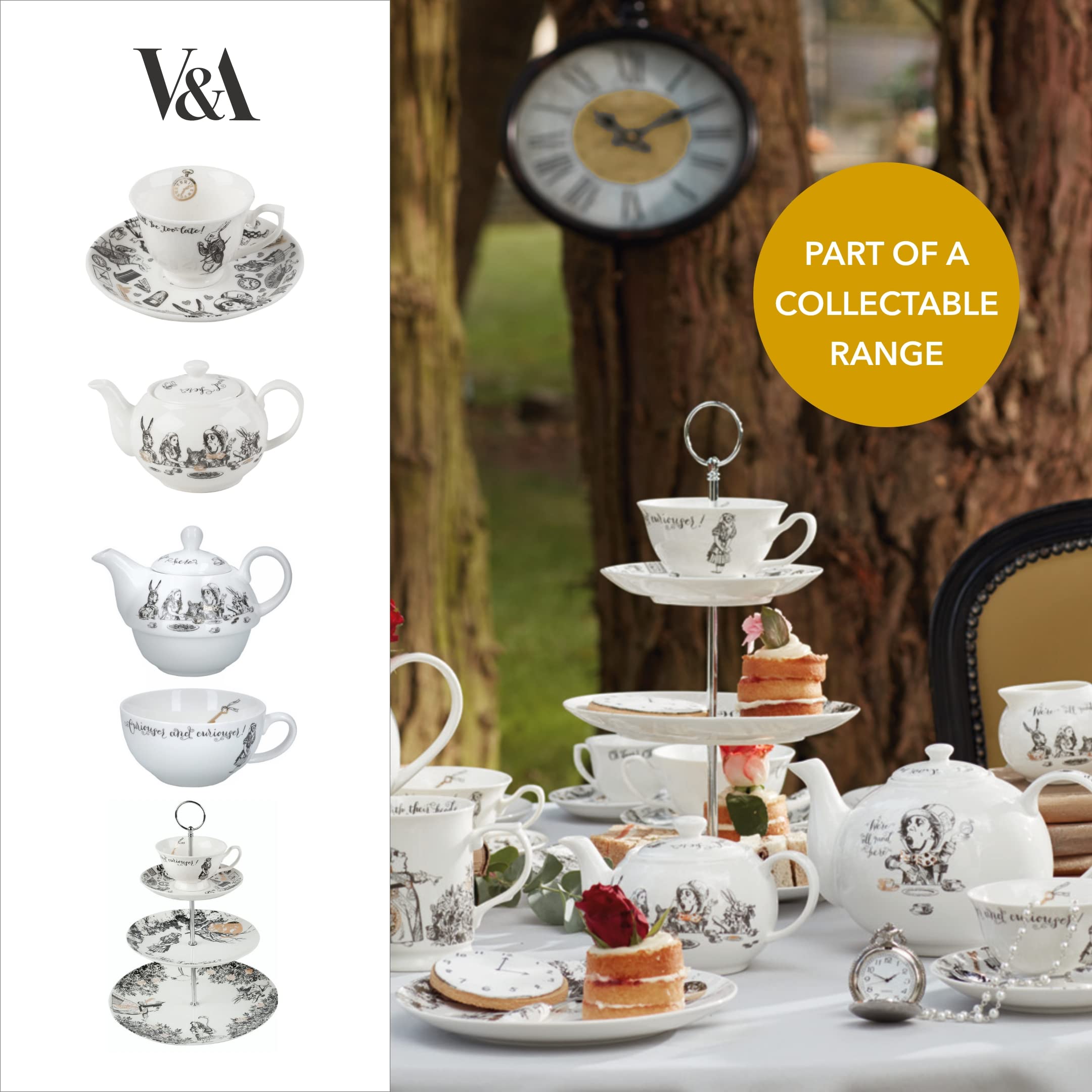V&A Alice in Wonderland Cup and Saucer, 210 ml (7 fl oz)