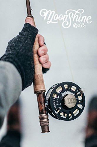 Moonshine Rod Co. Fly Fishing Rod with Carrying Case and Extra Rod Tip Section Medium Action, The Drifter I, 5wt 9'