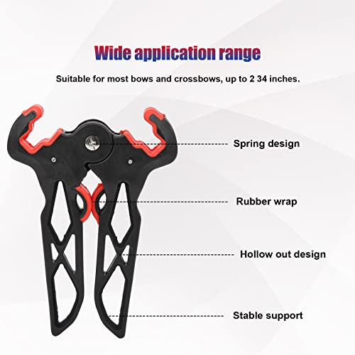 SOONALL Archery Bow Stand, Mini Portable Bow Kickstand, Composite Pulley Bow Bracket, Rubber Archery Holder Stand, Compound Bow Kick Stand for Outdoor Hunting
