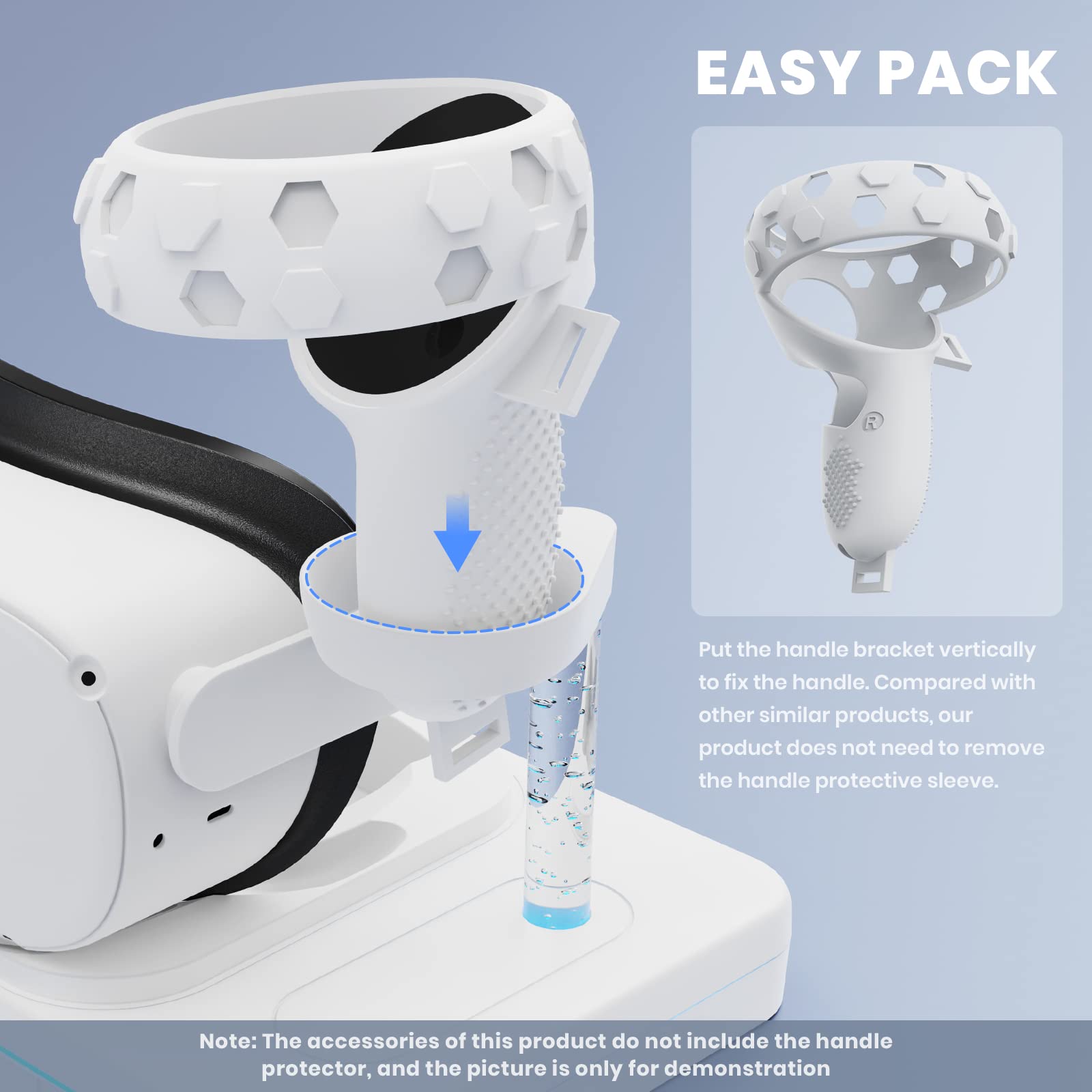 VR Charging Station for Oculus Quest 2/Meta Quest 2, CODOGOY Charging Dock Supports LED Indicator/Charging Headset, with 2 Rechargeable Batteries&USB Charging Cable, Support Elite Strap with Battery