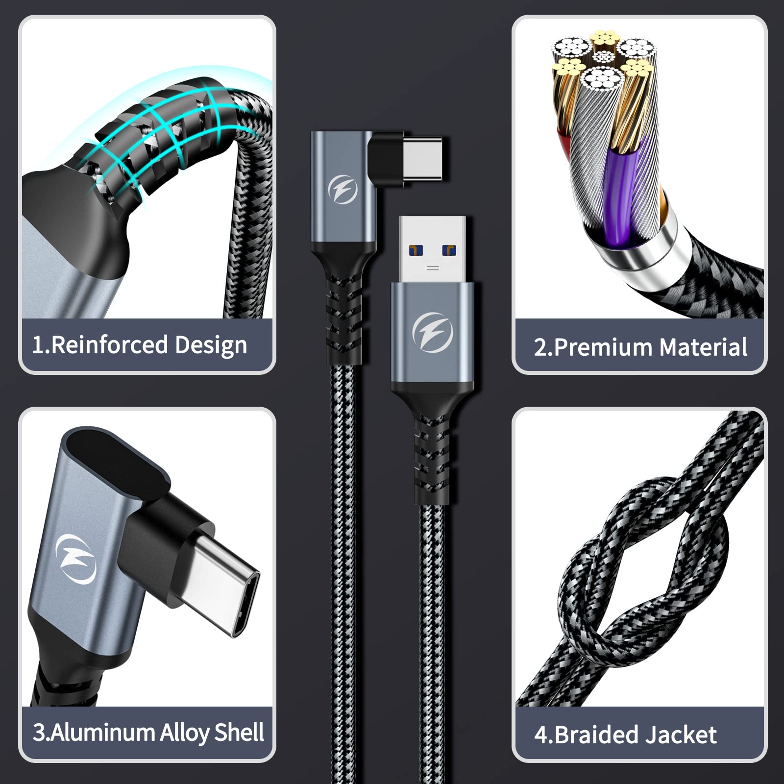 seynli 20ft Link Cable Compatible with Meta Quest 2 and PC/Steam VR, Long Charging Cable for Oculus Quest 2, 5 Gbps Data Transfer & Fast Charging USB C Cable - PC VR