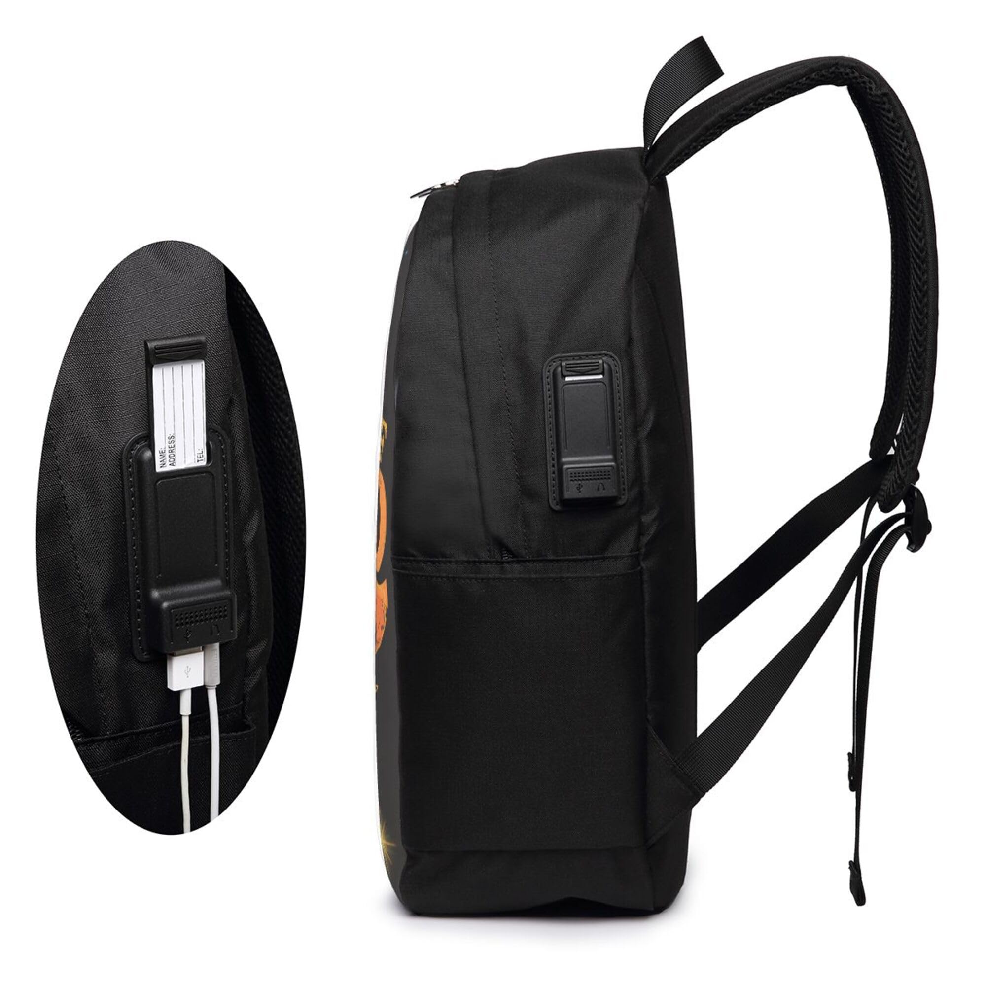 QDUqgTRds The Action Dukes Comedy Of TV Hazzard Backpack,Unisex Basic Book Bags-External Usb Interface,Earphone Cable Interface,Label-Computer Backpacks Suitable for Laptop
