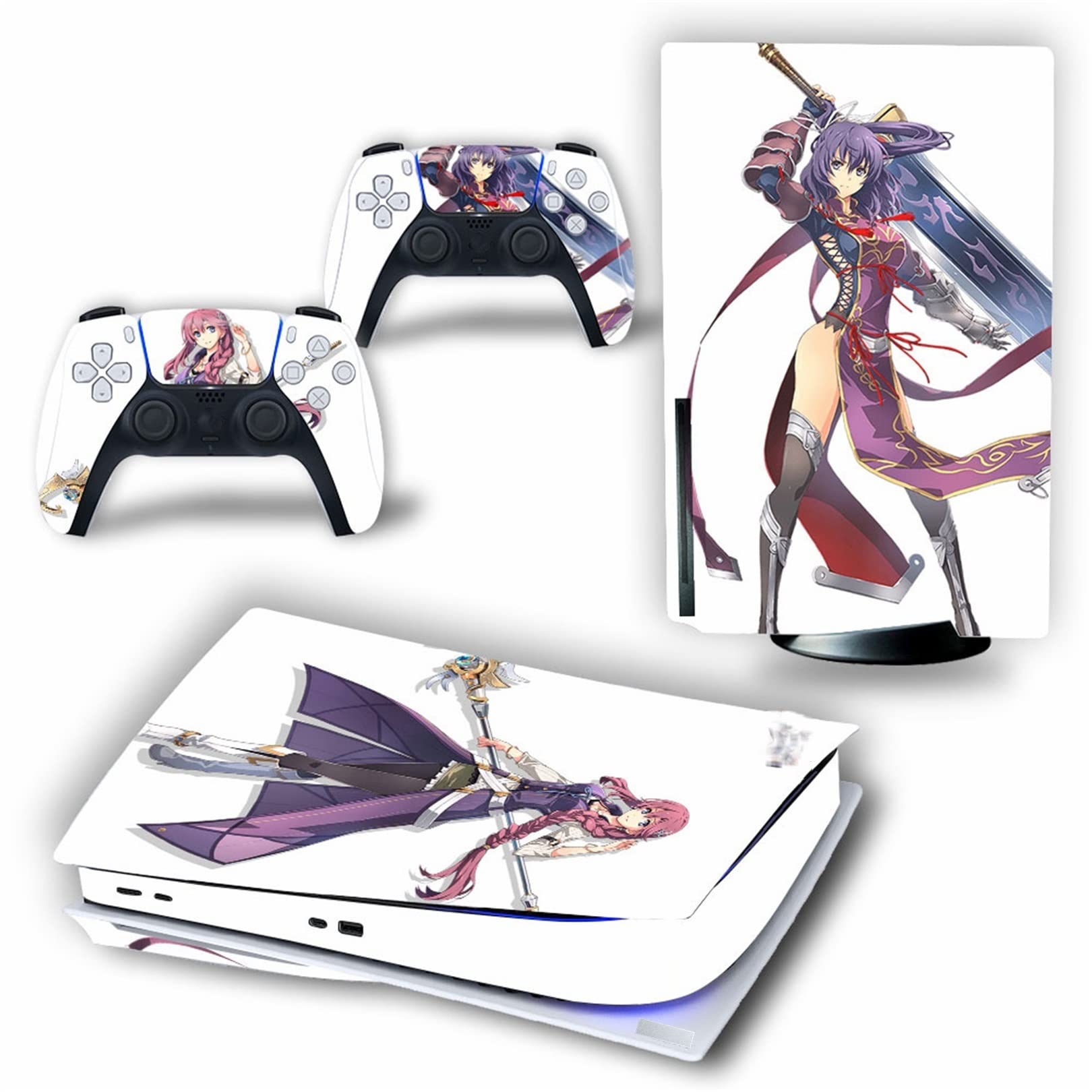 WREXIL LEEWEE for PS5 Skin Disc Edition & Digital Edition Console and Controller Vinyl Cover Skins Wraps Scratch Resistant, Compatible with for PS5 540601 No Foaming (Size : Digital Edition)