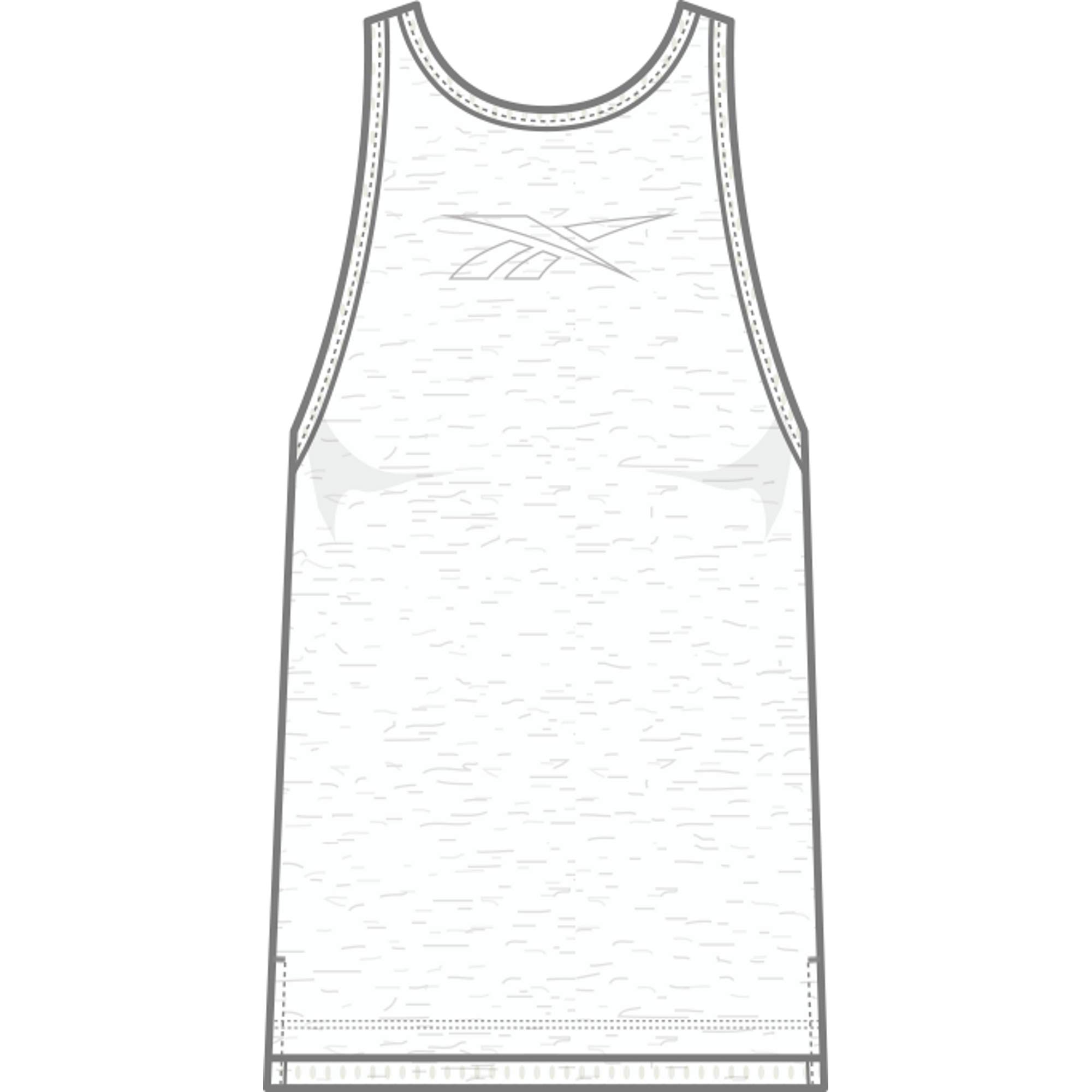 Reebok Training Supply Ac+cotton Tank Vector, White, 2X18W
