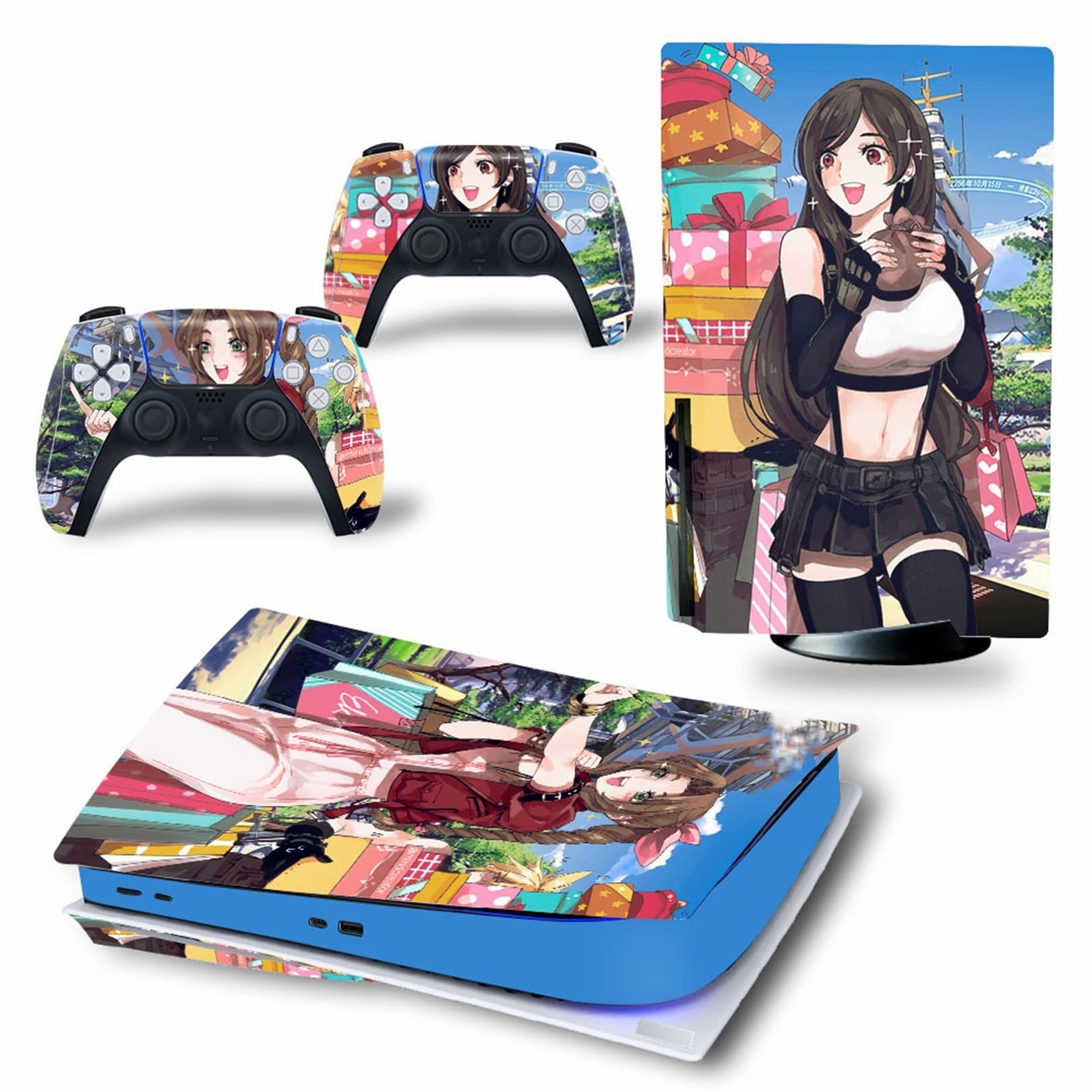 WREXIL LEEWEE for PS5 Skin Disc Edition & Digital Edition Console and Controller Vinyl Cover Skins Wraps Scratch Resistant, Compatible with for PS5 178267 No Foaming (Size : Digital Edition)