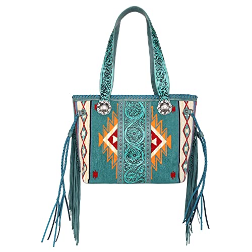 Montana West Western Tote Bag for Women Aztec Tapestry Tooled Collection Concealed Carry Handbag MW1211G-8317TQ