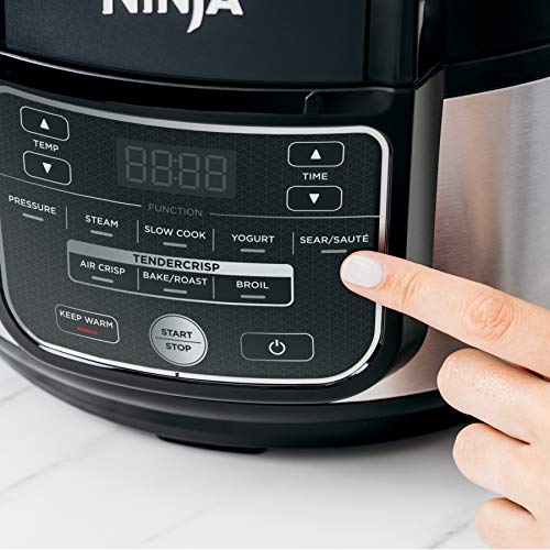 Ninja Foodi 9-in-1 Pressure Cooker and Air Fryer with Nesting Broil Rack, 5 Quart, Stainless Steel