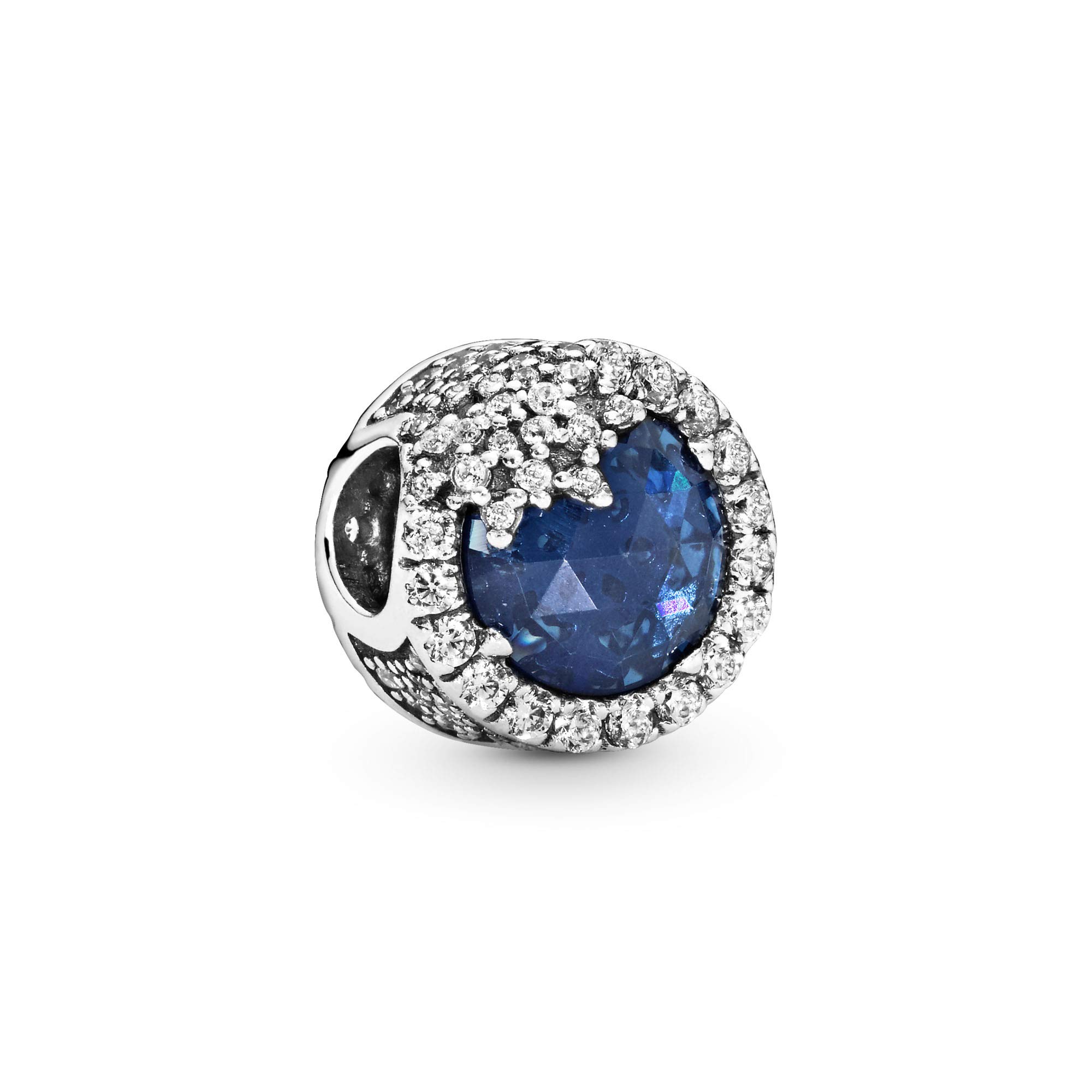Pandora Jewelry Blue Dazzling Snowflake Crystal and Cubic Zirconia Charm in Sterling Silver