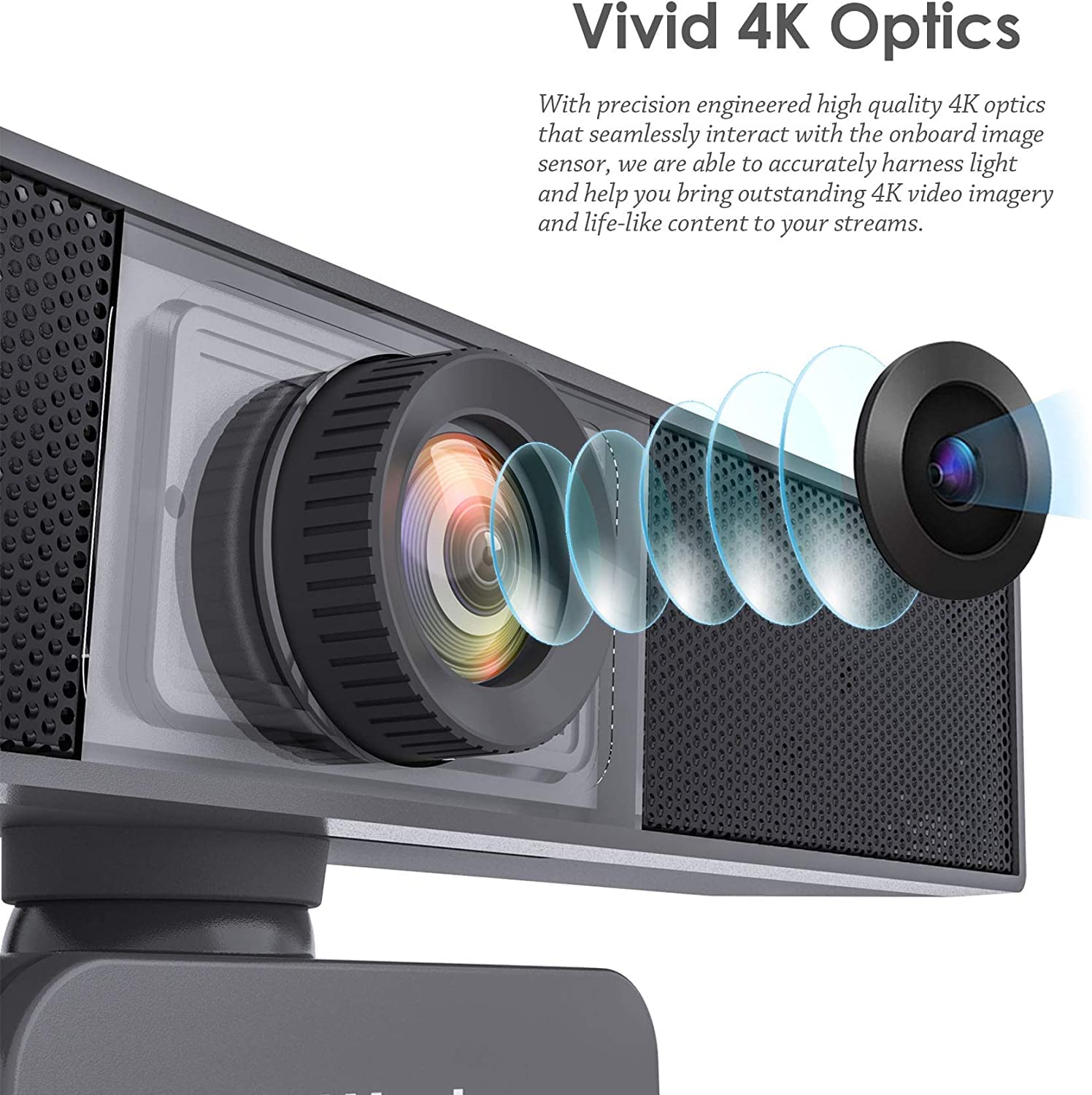 Nano shield ππππ ππ% 4K Webcam with Noise Cancelling Mic, Full HD Web Camera Wide Screen Video Calling Recording Game Streaming for Mac OS X Win 10 8 7 Vista XP (4K)