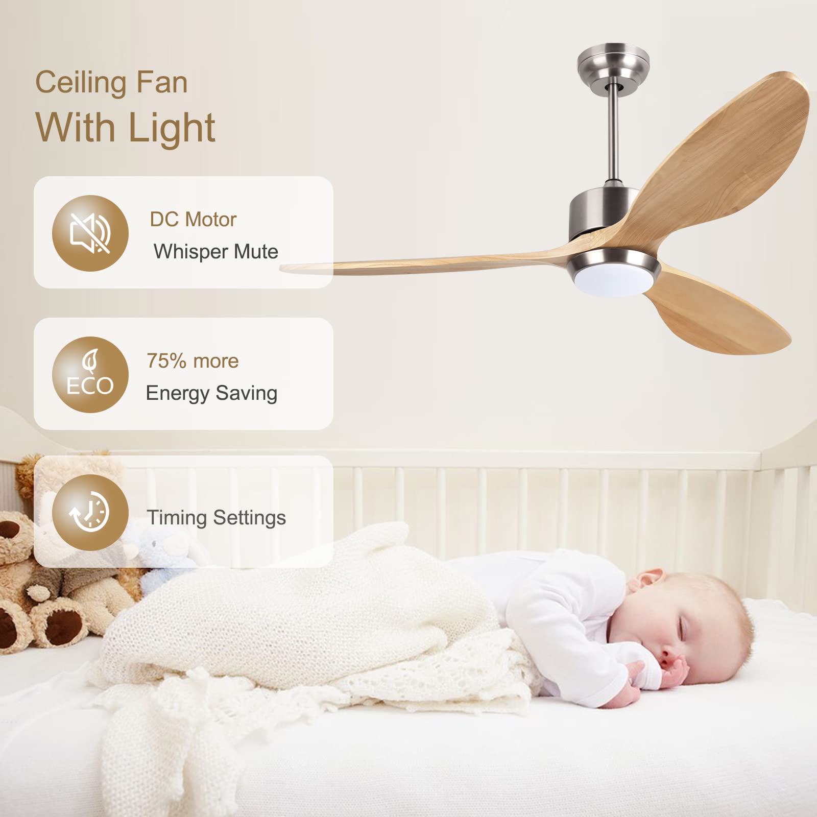 Ovlaim Retractable Fan with Remote Control,44 Inch Ceiling Fan with Light Industrial Ceiling Fan Retractable Blades Vintage Cage Chandelier Fan with Remote Control