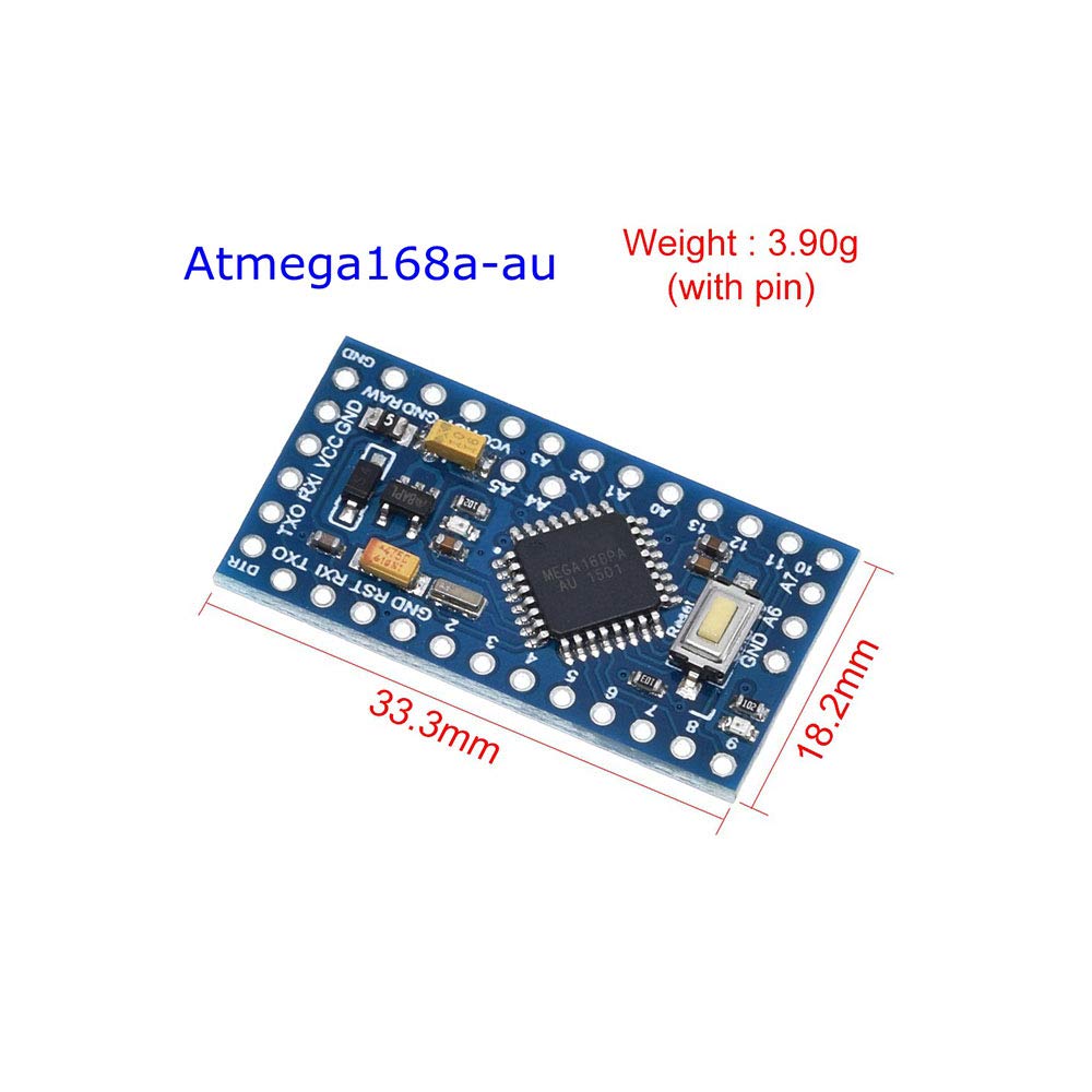 Pro Mini P/Atmega168PA-AU Pro Mini 328 Mini 3.3V 8MHz 5V 16Mhz for Compatible Nano CP2102 FT232RL,Pro Mini 328P 5V Red