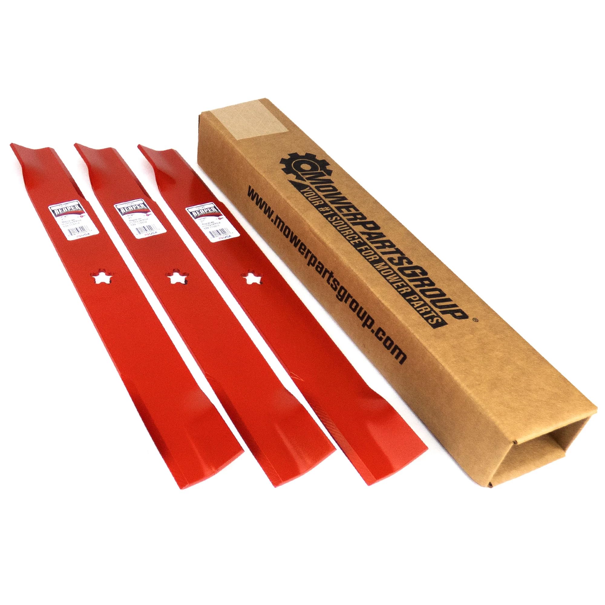 MowerPartsGroup (3) Blades for Husqvarna 61" Deck EZ MZ Series 539113312