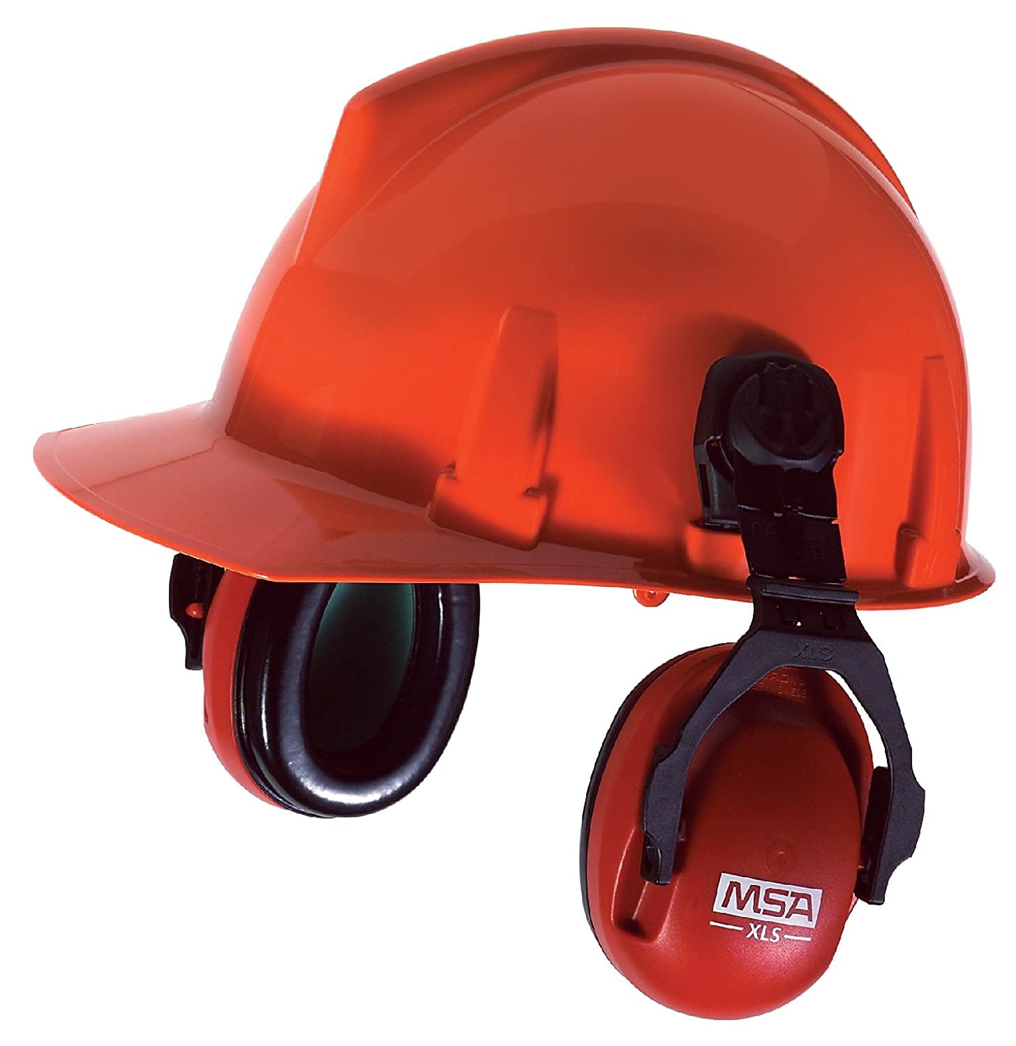 MSA 10061535 SoundControl XLS Cap Model Mounted Hearing Protection, 23 dbA, Fits Slotted Cap Style Hard Hats, Cushioned Ear Pads, Earmuffs Adjustable for Custom Fit, Durable & Comfortable Accessory