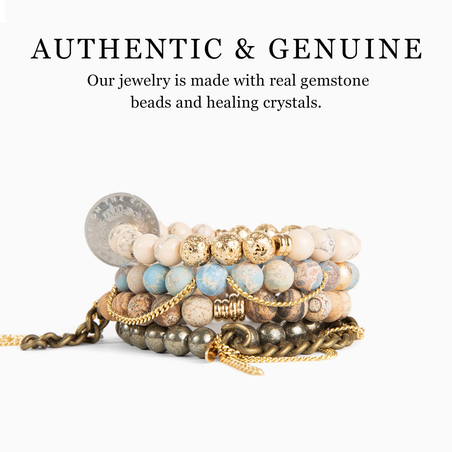 THE LACE PROJECT β Handmade Beaded Bracelets | Authentic Gemstones and Crystals With Healing Properties | Gold Filled Hardware | Gold Chain | Mix and Match Stack Bracelets | Mykonos