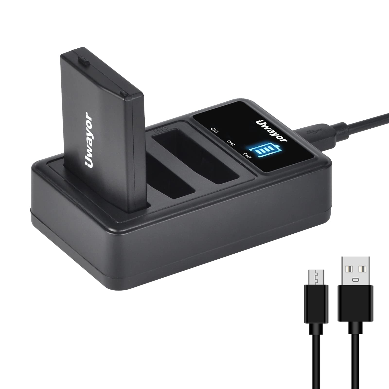 Uwayor USB Battery Charger Station for Sony PSP-S110 Battery PSP 2000 3000 Battery with LED Display