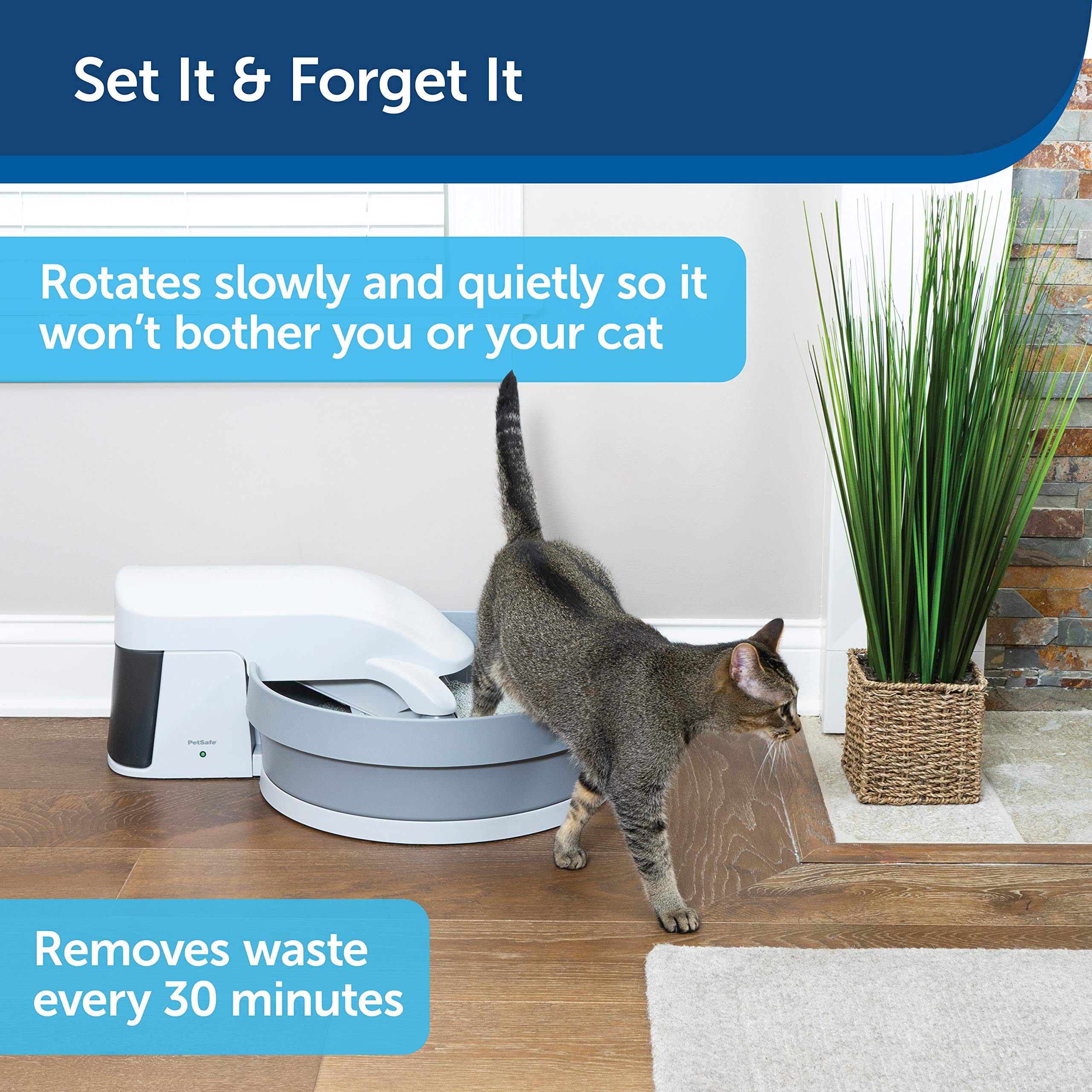 PetSafe Simply Clean Self Cleaning Cat Litter Box, Automatic Litter Box, Works with Clumping Cat Litter
