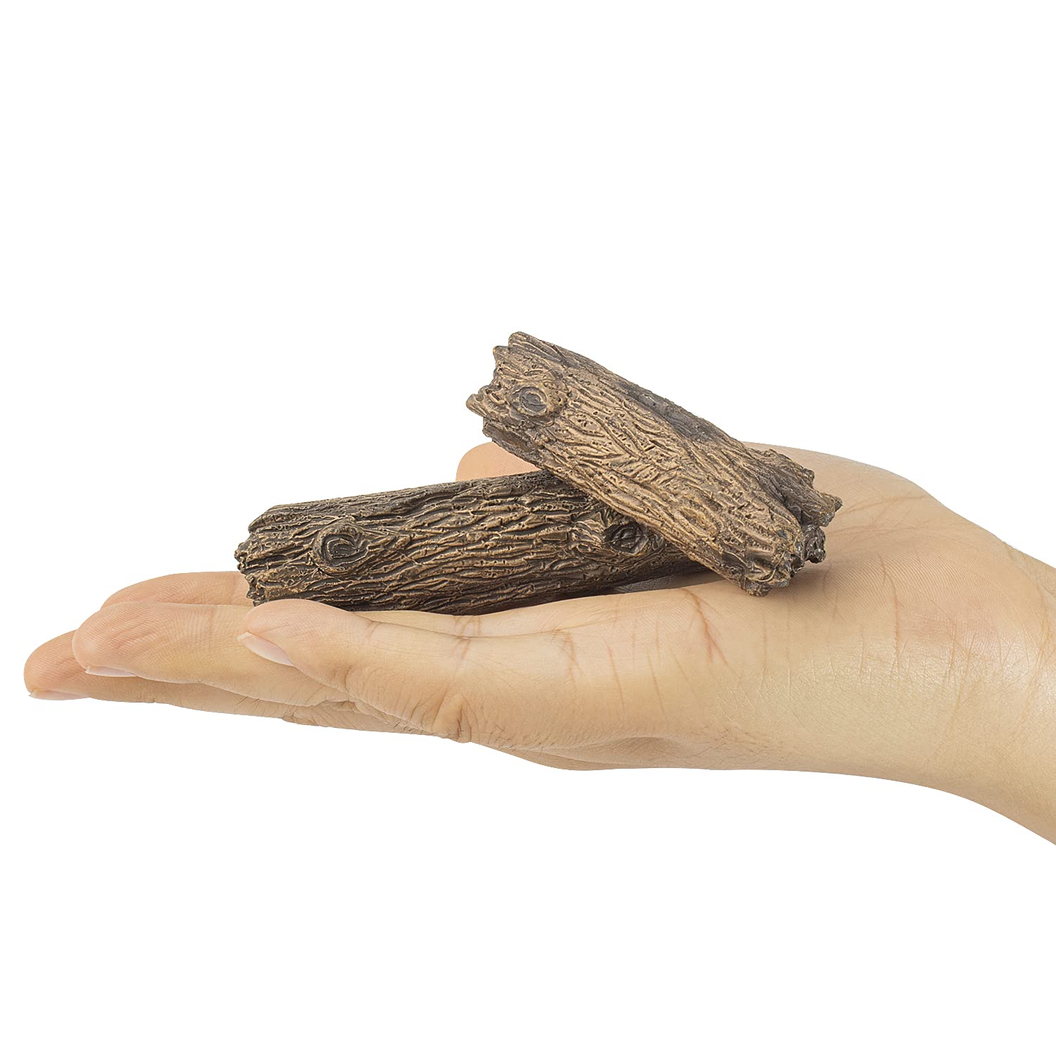 Warmtree Artificial Tree Stump Mini Garden Figurines Stumps Ornaments Miniature Stone Rock Statue for Micro Train Landscape Railway Sand Table, Pack of 7