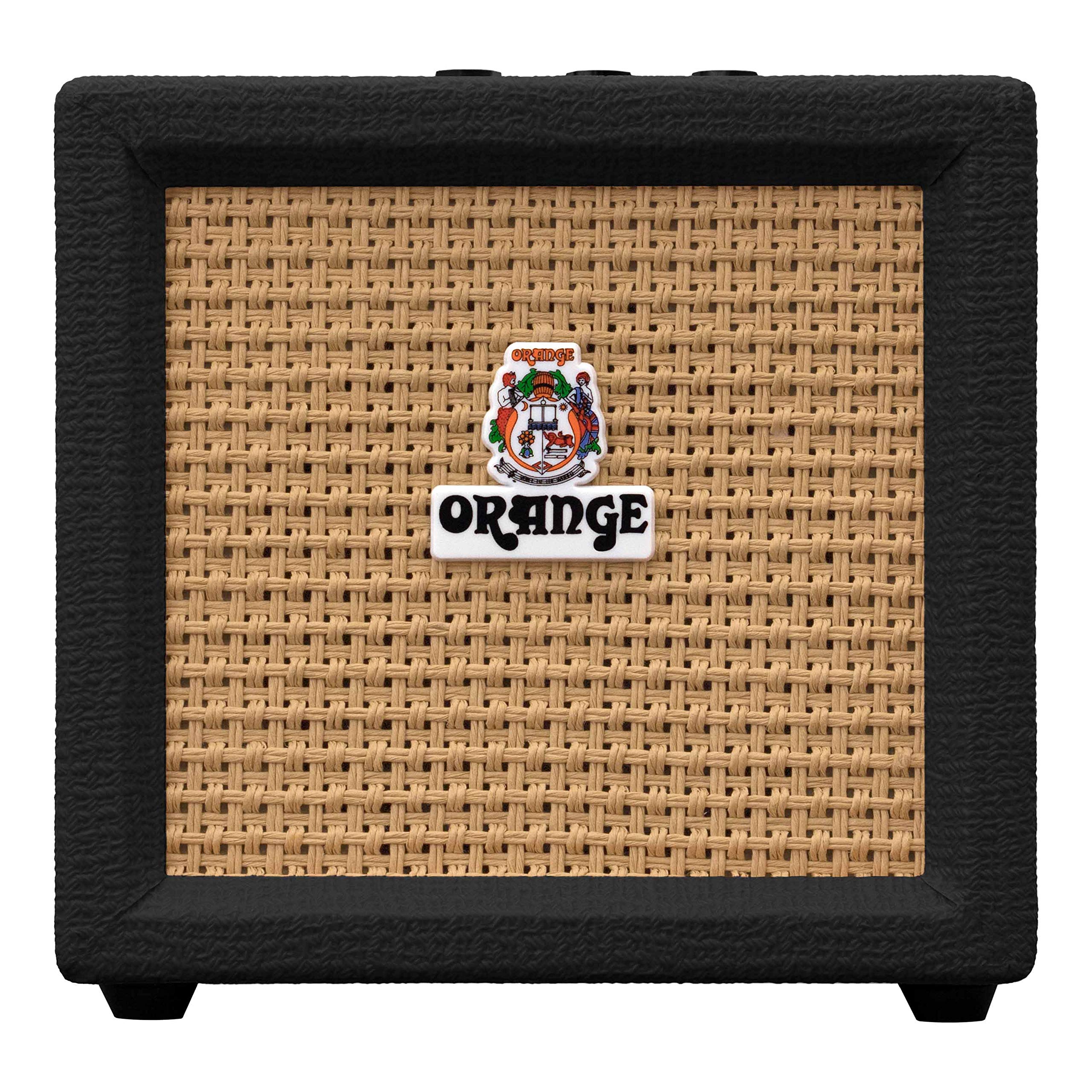 Orange Crush Mini Guitar Combo Amplifier - Black Bundle with Power Supply, Instrument Cable, Picks, and Austin Bazaar Polishing Cloth