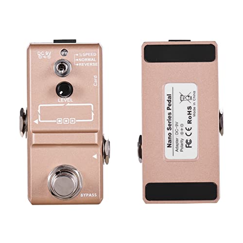 summina Mini Guitar Effect Pedal 10 Minutes Recording Time 3 Working Modes True Bypass Full Metal Shell with 1GB Memory Yellow,Grey,Silver