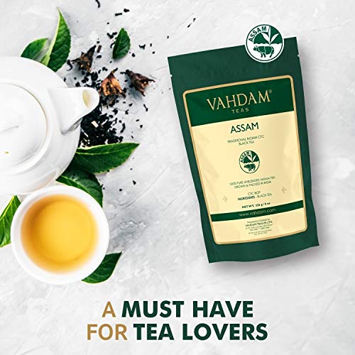Vahdam Premium CTC Assam Black Tea & English Breakfast Tea- Strong, Full Bodied, Bold,& Delicious| Perfect for Kombucha, Indian Tea, Iced Tea & Irish Breakfast Tea (Assam CTC Tea, Bulk Pack 226g)