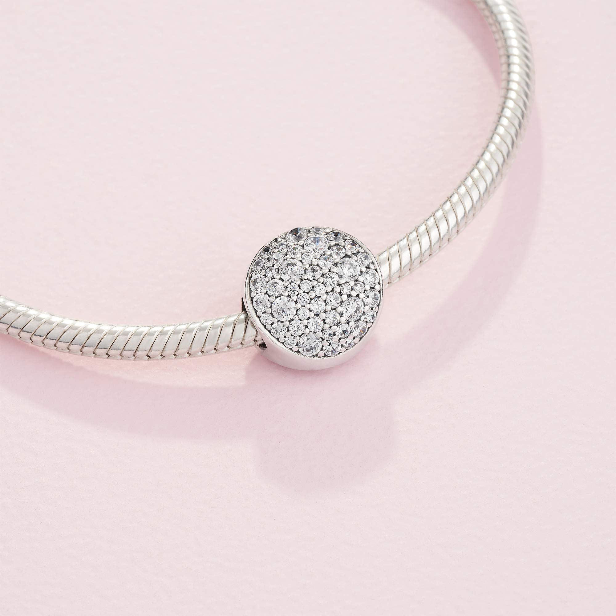 Pandora Jewelry Pave Sphere Cubic Zirconia Charm in Sterling Silver