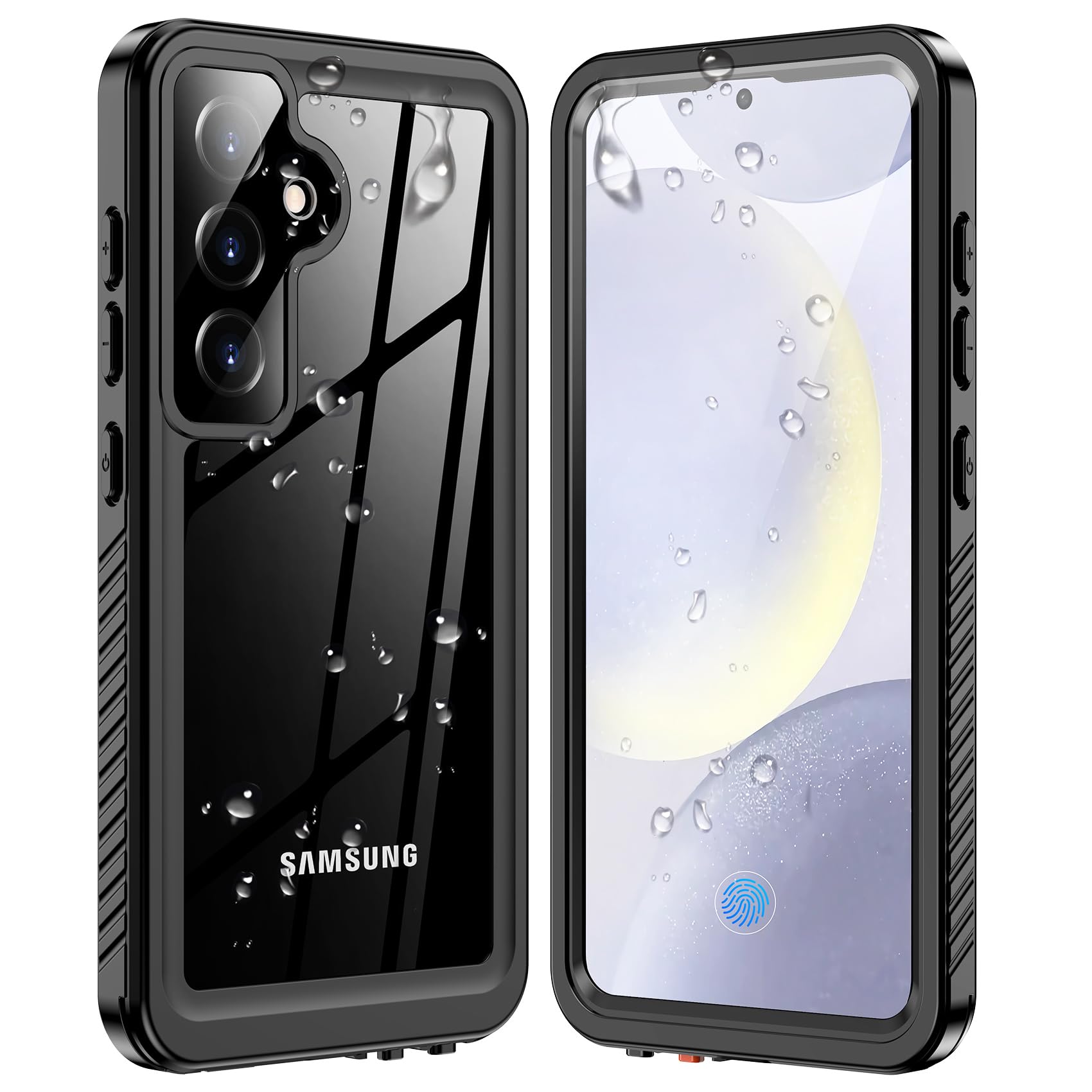 MOZOTER Designed for Samsung Galaxy S24 Case Waterproof,[IPX8 Underwater Case][Built-in Lens & Screen Protector][Full Body Shockproof][Military Drop Proof] for S24 Case,6.1 inch-Black
