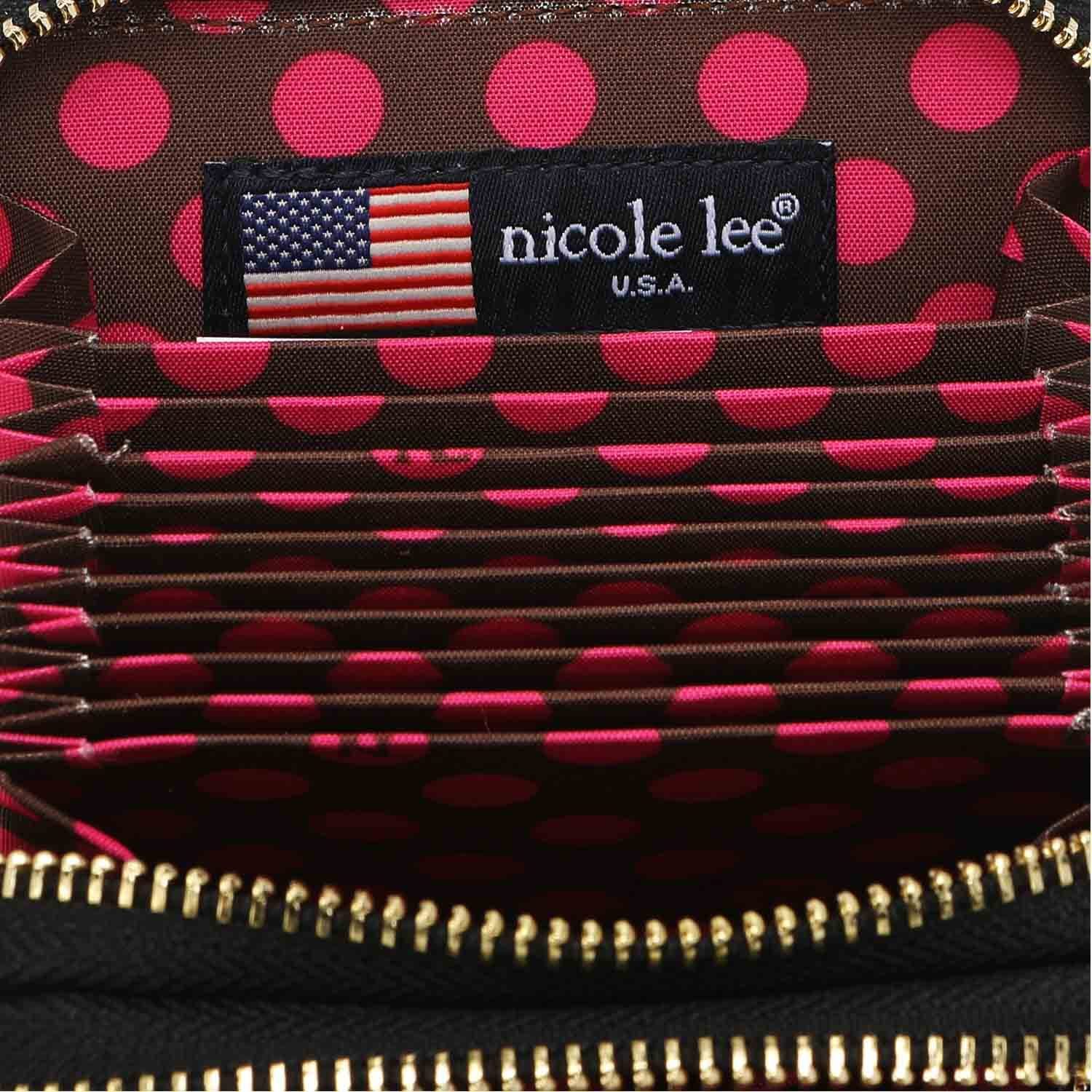 Nicole Lee PRT6319 CAREER WOMAN DOUBLE ZIP ACCORDION CARD HOLDER