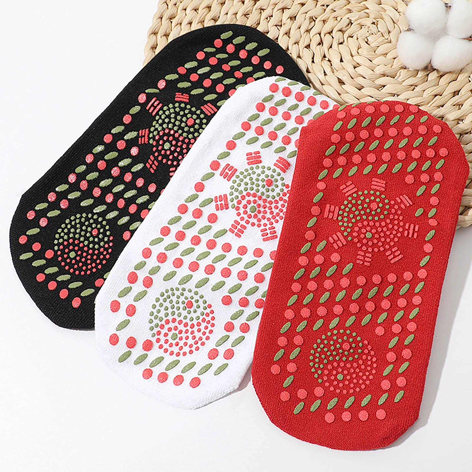WMQPNNS Heated Comfortable Pairs Tourmaline Socks Winter Warm Magnetic Self-heating 3 Socks