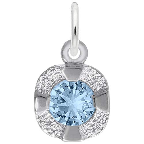 Rembrandt Charms 925 Sterling Silver Petite Birthstone - Dec Charm Pendant