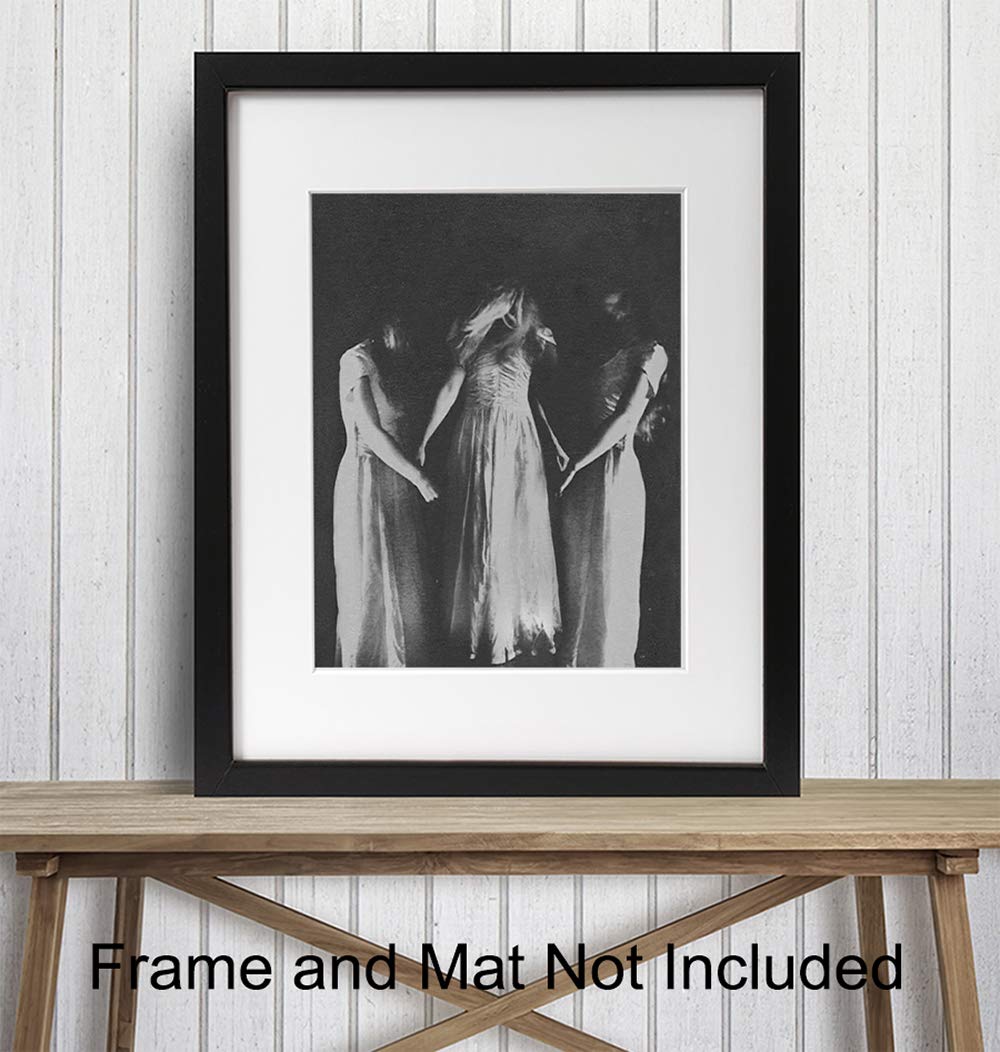 Witch Decor - Wicca Wall Decor - Pagan Gifts - Paganism - Witches Coven - Witchcraft Wiccan Supplies - Gothic Wall Art Poster - Scary Creepy Goth Room Decor Picture - Satanic Black Magic