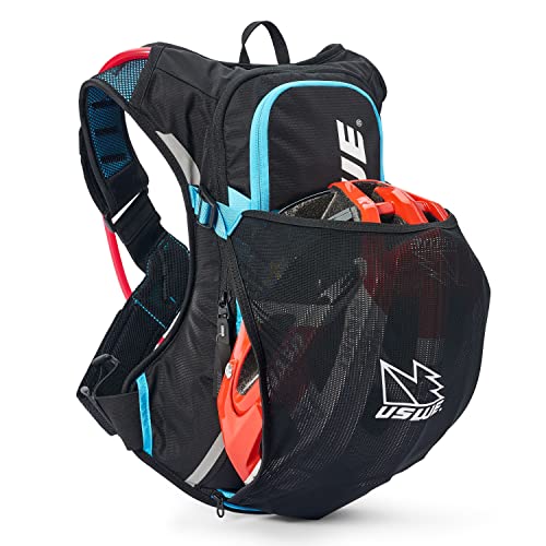 USWE MTB Hydro Hydration Pack with 2L Hydration Bladder - Hydration Backpack for Cycling, Mountain Biking, E-MTB and Gravel Riding, Backpack with Water Bladder (3L, Blue)