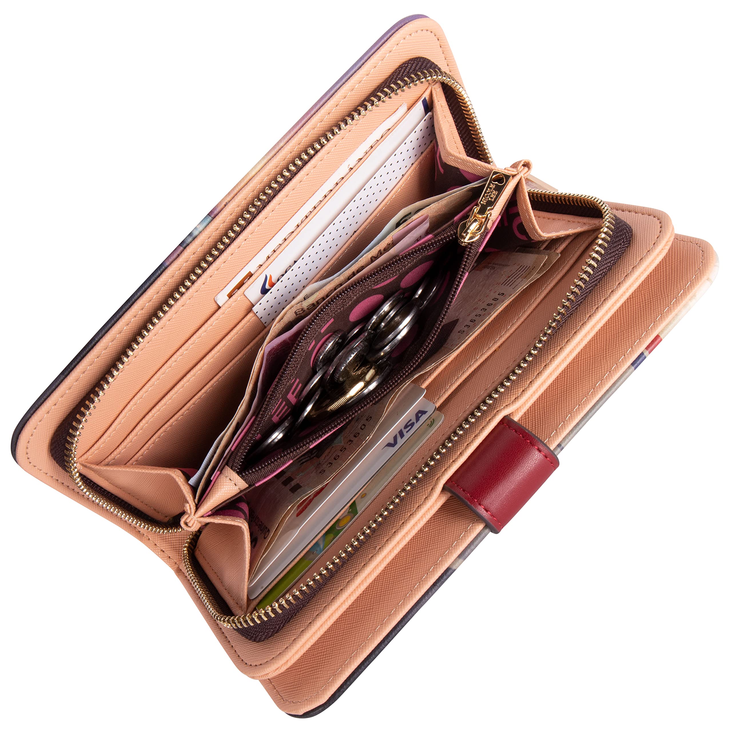 Nicole Lee SIGNATURE BIFOLD WALLET WRISTLET-TRAVEL IN FASHION