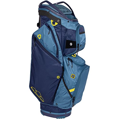 Sun Mountain 2023 ECOLITE 14 Way Full Length Divider Golf Cart Bag (NVY-Spruce-Spring) Navy/Spruce/Spring (Eco-Lite)