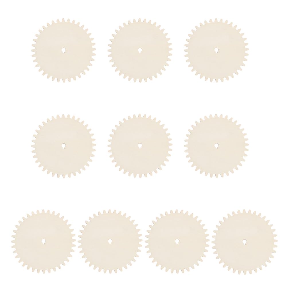 OLYCRAFT 10pcs Wooden Gear Slices Unfinished Wooden Gears Steampunk Wood Gear Pieces Undyed Unfinished Gear Pendants Embellishments DIY Craft Wooden Blank Piece for Painting Art Decoration