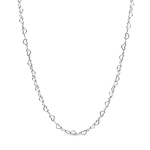 Pandora Jewelry Joined Hearts Sterling Silver Necklace, 23.6"