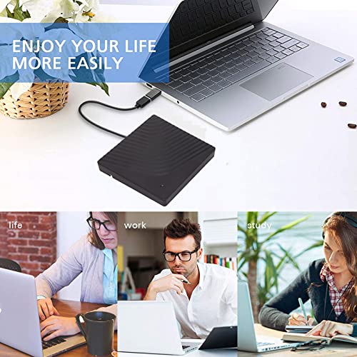 Zopsc-1 Portable External Optical Drive Box, 5 Gbps High Speed USB C Enclosure Optical Player Box for SATA Drive Writer Reader for PC Laptop Desktop