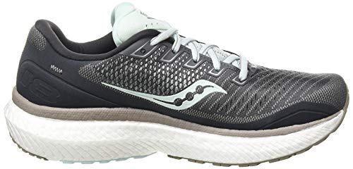 Saucony Women's Triumph 18, Charcoal/Sky, 7 Medium