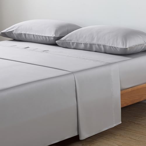 NATUREFIELD Bed Sheets Set Top Split King Size (4pc), Rayon Derived from Bamboo, Cooling Sheets with Fitted Deep Pockets, Hotel Luxury Bedding Sheets & Pillowcases