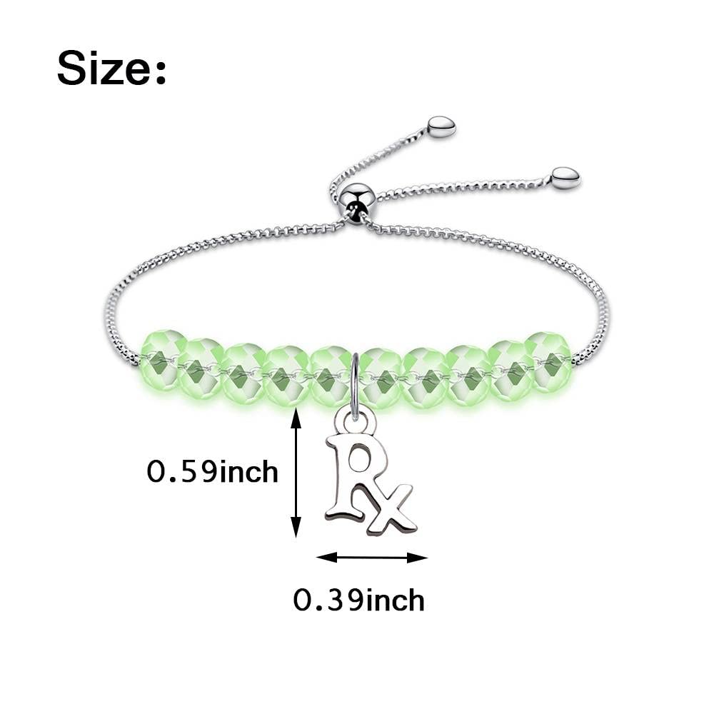 Pharmacist Jewelry Pharmacy Tech Gift RX Keychain She Believed She Could So She Did Keychain RX Symbol Pharmacy Charm Bracelet (RX Charm)