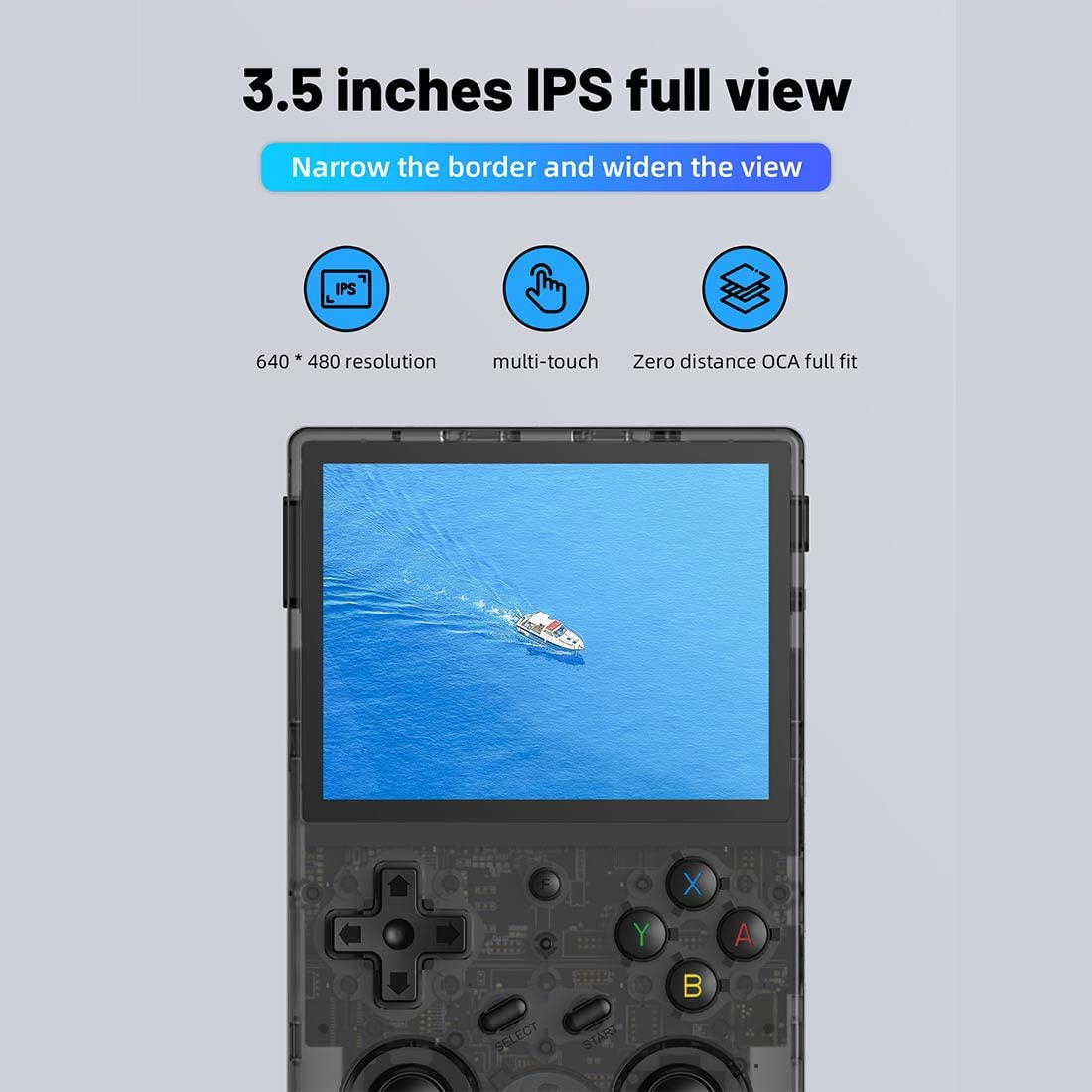 ZUSTER RG353V Handheld Game Console 16G+256G 34,000 Games 3.5 Inch IPS Screen Open Source Arkos Linux System Home Game Arcade Retro Game Machine for Kids Adult